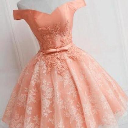 Cute Off The Shoulder Short Homecoming Dress, Lovely Prom Dress on Luulla