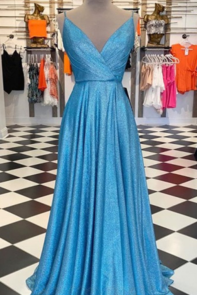 Shiny Popular Long Prom Dress 2020 A-line Long Evening Dresses on Luulla