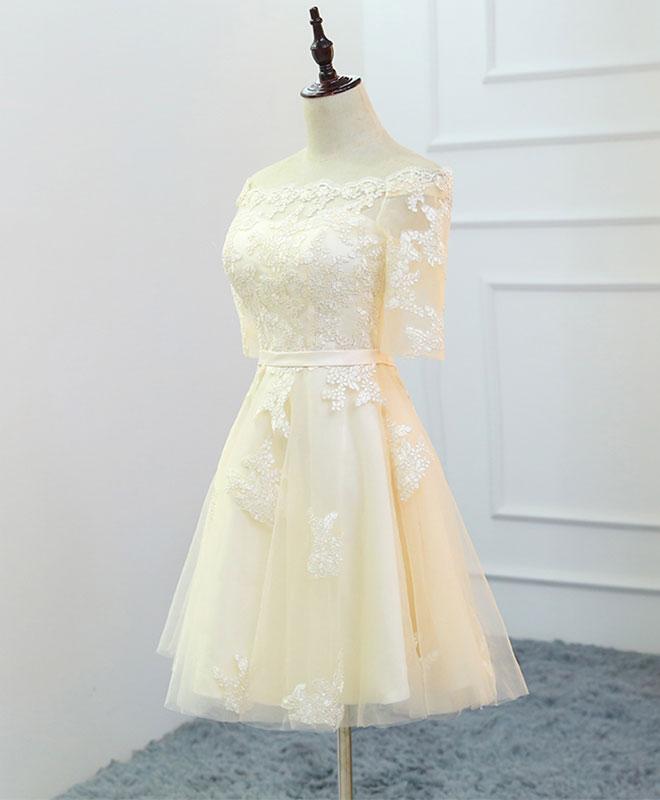 Champagne Lace Short Prom Dress,champagne Evening Dress on Luulla