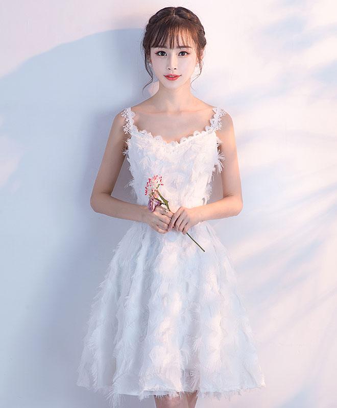 Unique White Short Prom Dress,white Homecoming Dress on Luulla