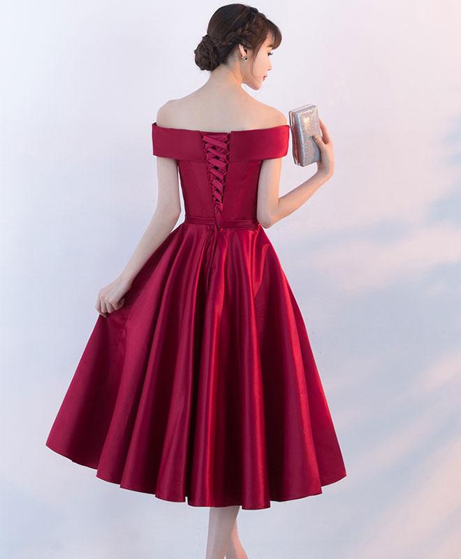 Burgundy V Neck Short Prom Dress,homecoming Dress on Luulla