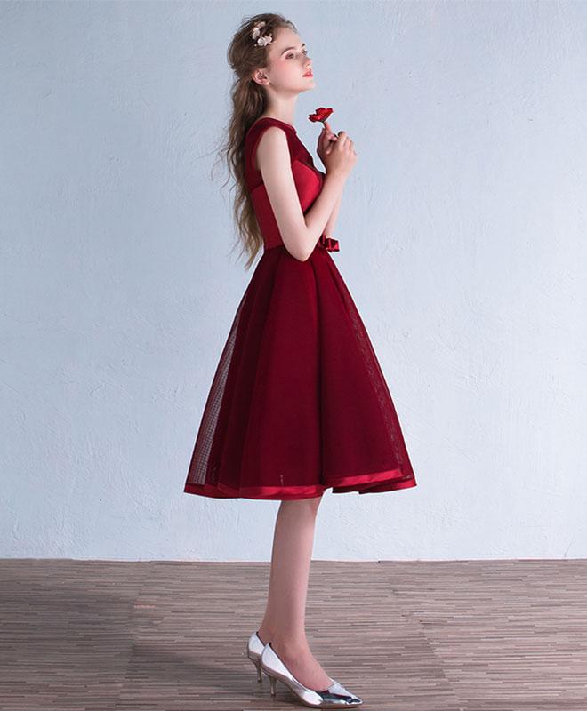 Burgundy A Line Short Prom Dress,burgundy Evening Dress on Luulla
