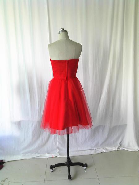 Beautiful Red Tulle Simple Homecoming Dress, Red Party Dress on Luulla